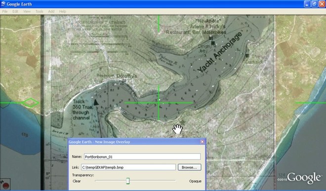 Navigational charts direct from Google Earth - and it's free